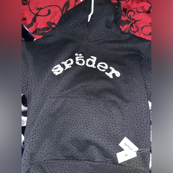 Sp5der (Spider Worldwide) | Shirts | Sp5der Vvs Rhinestone Hoodie Black ...